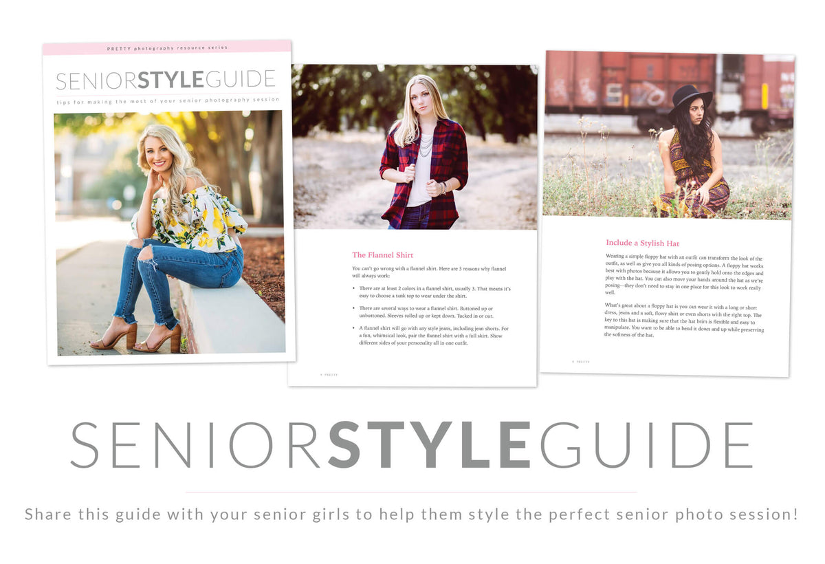 Female Senior Style Guide for Photographers - LR Presets